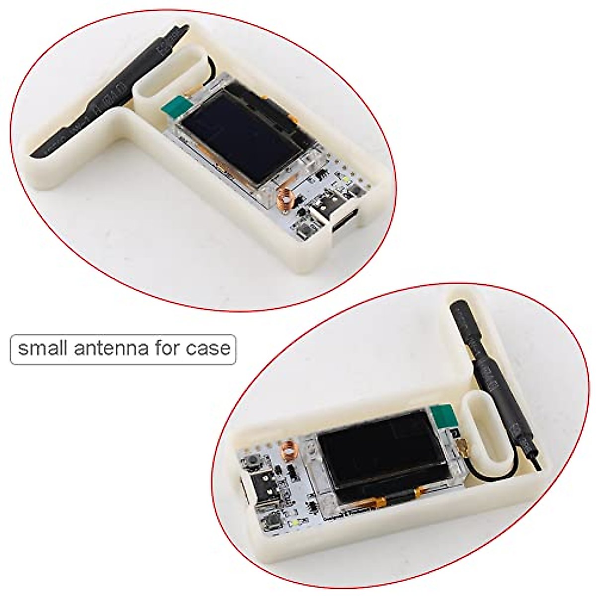 DIYmalls 915MHz LoRa V3 LoRa32 ESP32 OLED Board + 915 MHz LoRa Antenna + LoRa Case Ensosure Cover for Meshtastic, not Compatible with Heltec LoRa 32 V2