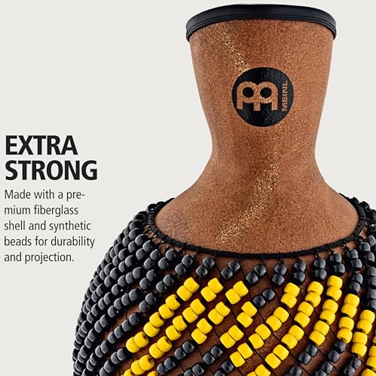Meinl Percussion Shekere Gourd Instrument with Adjustable Beaded Net — NOT Made in China — Premium Fiberglass, 2-Year Warranty (SHR-BR)
