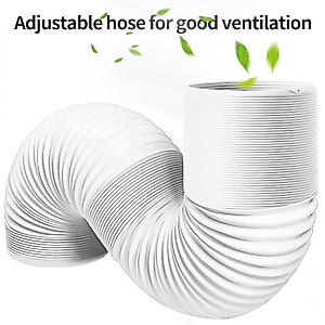 Portable Air Conditioner Exhaust Hose - 5.9 Inch Diameter, 78 Inch Length, Anti-Clockwise Thread