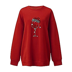 Christmas Sweatshirts for Women Waffle Long Sleeve Shirt Women Baseball t Shirts Funny Letter Graphic Merry Christmas Sweatshirt for Women Kimono Cardigan Capes Bolero Shrug Knit Sheer Stripe Print