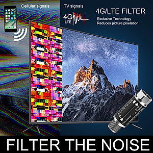 LTE Filter Improves TV Antenna Signals-Filters 4G /5G LTE for Antenna Signal to Reduce Interference for Clear Digital HD TV Reception