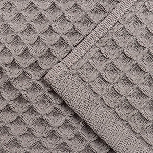 GQZLUCK 100% Natural Cotton Dish Towels Classic Waffle Weave Dish Cloths, Soft Ultra Absorbent Bath Hand FaceTowel, Fast Drying Lightweight Washcloth, Set of 6 (Dark Grey)