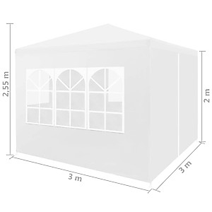 CHARMMA Party Tent,Outdoor Large Pop Up Canopy Tents Wedding Tent for Backyard party carpas para fiestas 10x10 Heavy Duty,White