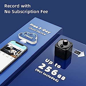 Mini Spy Camera Hidden WiFi 4K Wireless Indoor Small Nanny IP Cam Home Security Secret Tiny Surveillance Cameras with Phone App Night Vision AI Human Detection 100 Days Standby Battery Life