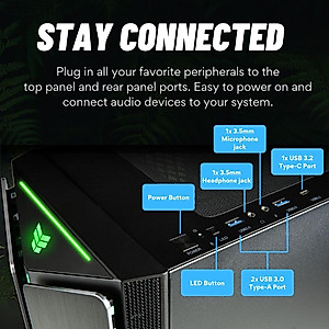 Empowered PC Mantis V2 Gamer Desktop - NVIDIA GeForce RTX 3070 (>4060 TI), Intel 12-Core i7-12700KF Processor, 32GB DDR4 RAM, 512GB NVMe SSD + 2TB HDD, WiFi, Windows 11 Home - Gaming RGB Computer