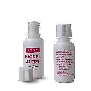 Nickel Alert Single Bottle - Perform 200+ At-Home DMG Spot Tests for Nickel in Metal (Jewelry, Watches, Buttons, Buckles) - Jewelry Test Kit for Nickel Allergy Protection