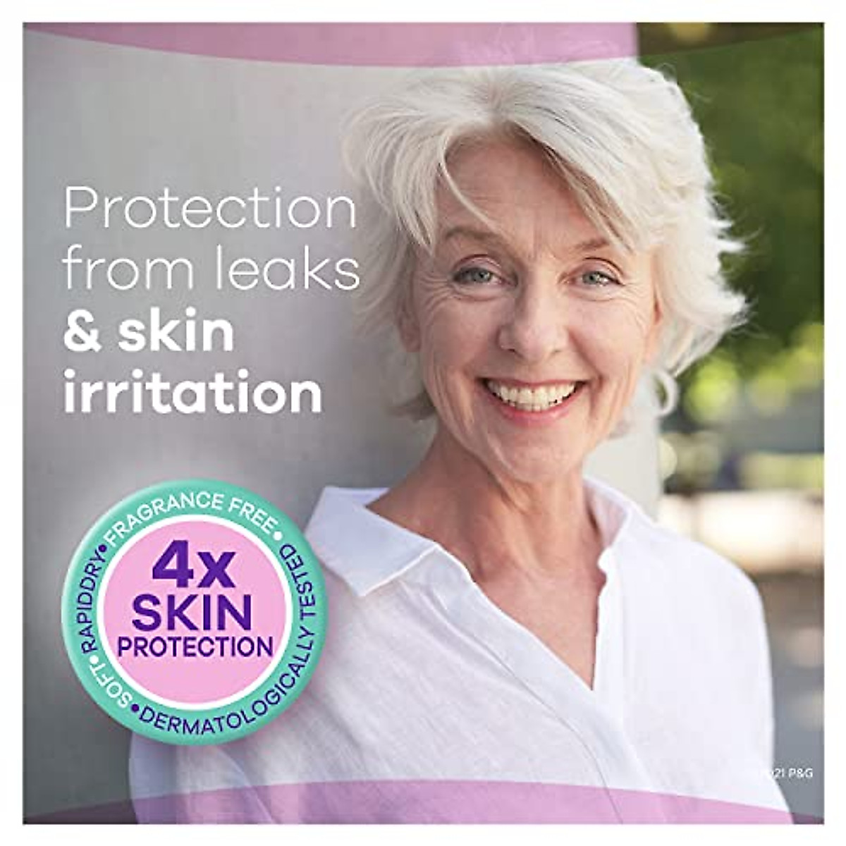 Always Discreet for Sensitive Skin Pads Moderate Absorbency Four Times Skin Protection Soft Dermatologically Tested Fragrance-Free, 57 Count