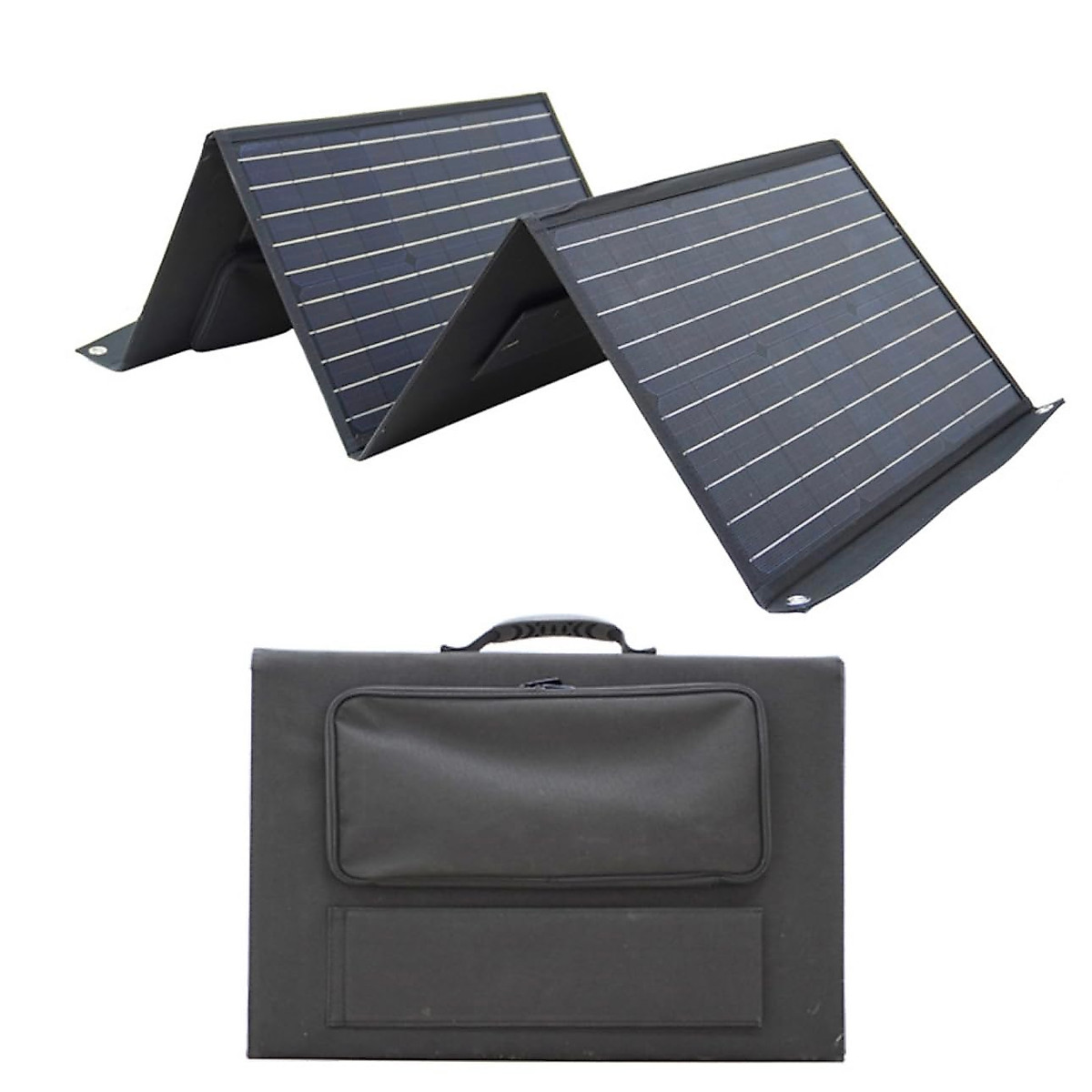 DIYZYBLA 120W Portable 18V Solar Panels with Adjustable Kickstands, Foldable, Waterproof IP65 for RV, Outdoor, Camping, Tablets