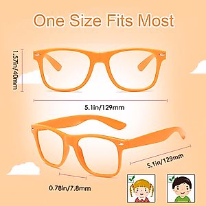 Pibupibu 8 Packs Kids Frame Only No Lens Party Favors Supplies Orange Sunglasses