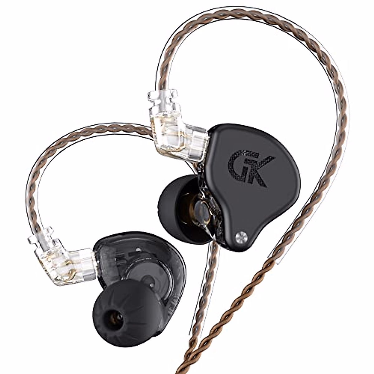 GK GS10 in-Ear Earphones Wired, Wired Earbuds, HiFi Professional Stereo Deep Bass Noise Isolating Sport IEM Earbuds with Detachable Cables No Mic