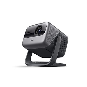JMGO N1 Ultra 4K Triple Laser Projector, 360° Freestyle Gimbal, Blu-Ray 3D, 2200 CVIA Lumen, HDR 10, Android TV 11, 10W*2 Dynaudio Speakers, Instant Keystone Correction, Smart & Portable Theater