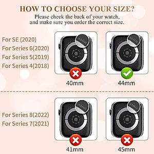 5Pack Protector Case Compatible with Apple Watch SE Series 6 5 4 44mm Cover, Double Row Bling Crystal Diamonds Protective Cover PC Plated Bumper Frame Accessories (5 Colors, 44mm)