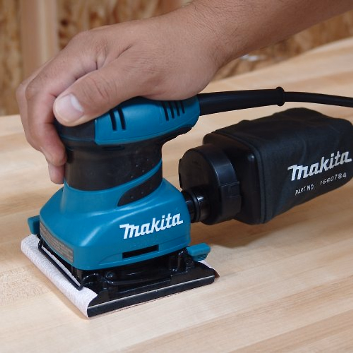 Makita BO4556K 1/4 Sheet Finishing Sander, with Tool Case
