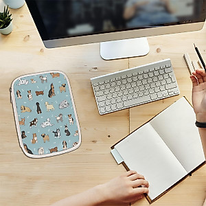 Cute Animal Dog Bone Pencil Bag Pencil Case Stationery Holder Zipper Pen Porch Makeup Bag Cosmetic Bag for Kid Girl Women