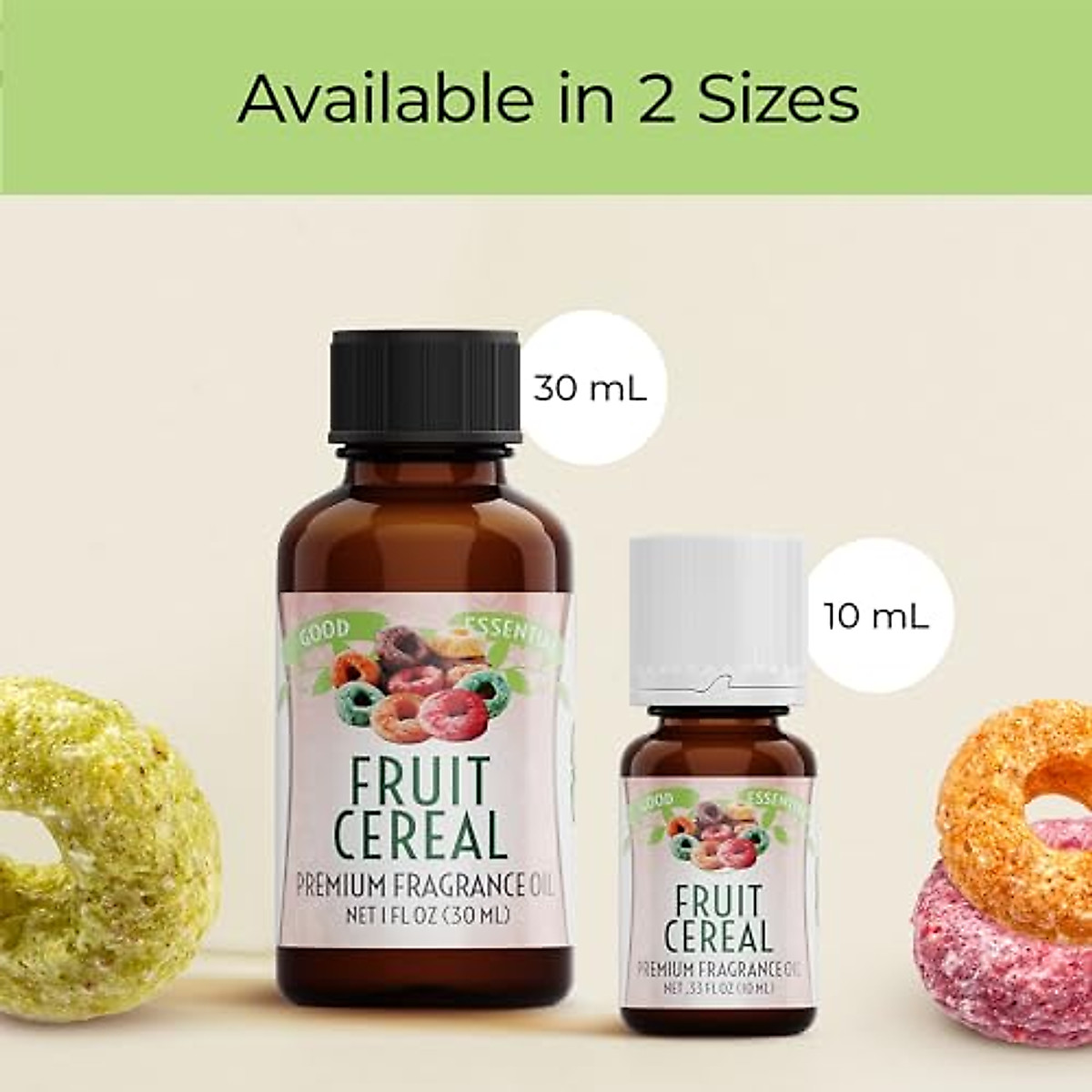Good Essential Professional Fruity Cereal Fragrance Oil 1 fl oz (30ml) for Candles, Soaps, Lotions, Perfume, Diffuser, Candle Making, Scented Oils
