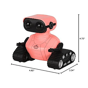 Hamourd Robot Toys for Girls, Rechargeable Remote Control Robots, Toy Robot with Auto-Demonstration, Flexible Head & Arms, Dance Moves, Music, and Shining LED Eyes, Girls Toys Age 6-8 2-7