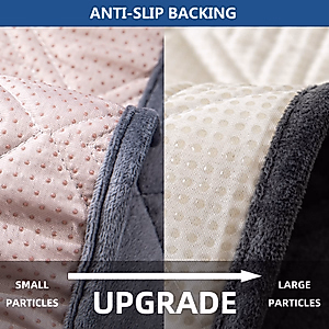 Eismodra Armrest Covers,Sectional Couch Covers,L Shape Sofa Slipcover Furniture Protector for Dogs Cats Pet Chaise Lounge 3 Cushion Couch Loveseat,Dark Gray 28 x 28 inches (Only 1 Piece)