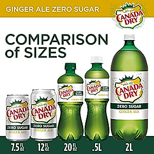 Canada Dry Zero Sugar Ginger Ale Soda, 12 fl oz cans (Pack of 12)