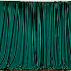 BalsaCircle 10 ft x 10 ft Hunter Green Polyester Photography Backdrop Drapes Curtains Panels - Wedding Decorations Home Party Reception Supplies