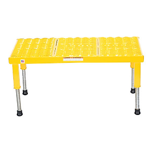 Vestil AHW-H-1936 Steel Adjustable Work-Mate Stands 35-1/4 in. x 19-9/16 in. x 10-1/2 in. 500 Lb. Capacity Yellow