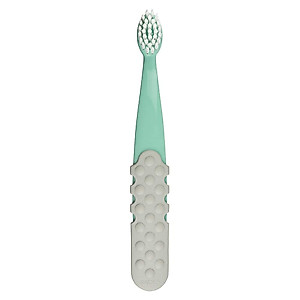 RADIUS Totz Plus Brush Kids Toothbrush Silky Soft BPA Free ADA Accepted Designed for Delicate Teeth & Gums for Children 3 Years & Up - MintCoolGrey - Pack of 1