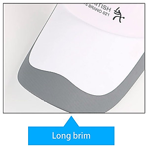 HYSENM Sports Sun Visor for Women and Men Adjustable Sun Cap for Tennis Golf Running Long Brim UV Protection Hats, Black