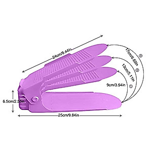 Shoe Slots, Adjustable Double Layer Storage Shoe Organizer Holder, Shoe Rack Holder 3-Level for Closet Organization Ruliyeefu