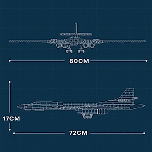 MISINI 33036 Aircraft Building Blocks Kit, 1598 Pcs Soviet Supersonic TU-160 Strategic Bomber White Swan Aricraft Model Building Blocks, Jets Building Blocks Sets, Gifts for Military Fans and 14+