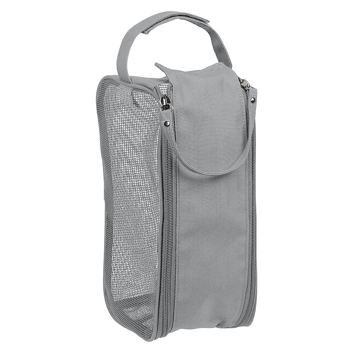 Simplify Hanging Mesh Toiletry Bag | Travel Organizer | Perfect for Dorm | Gym | Back to School | Shampoo | Shower Accessories | Grey