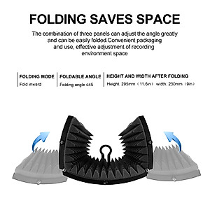 Aokeo Professional Studio Recording Microphone Isolation Shield,Suitable for Blue Yeti and Any Condenser Microphone Recording Equipment（AO-403）