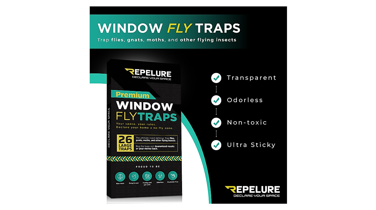 Repelure Window Fly Trap 26 Pack – Safe Indoor Fly Control
