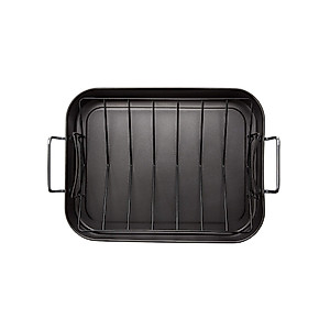 Chicago Metallic Non-Stick Roasting Pan, 12-Inch-by-16-Inch, Gray
