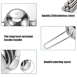 Double Boiler Pot Set for Melting Chocolate, Butter, Cheese, Caramel and Candy - 18/8 Steel Melting Pot, 2 Cup Capacity, Including The 1000ml and 600ml Capacity…