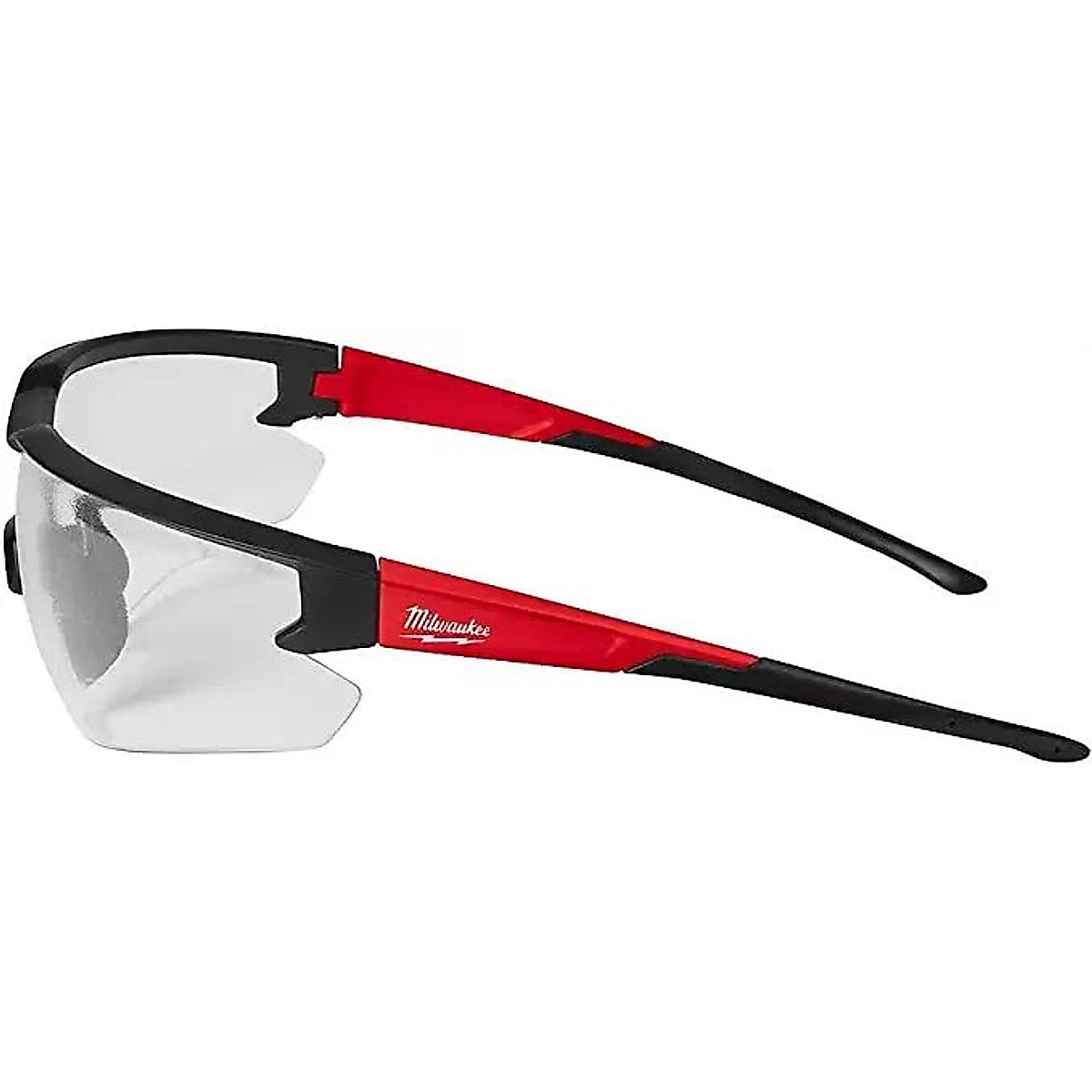 Milwaukee Anti-Fog Safety Glasses Clear Lens Black/Red Frame 2 pc. - Case of 2