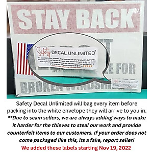 Safety Decal Unlimited Danger Private Property Do Not Enter Animal Gun Protection Injury Death Warning Black Red White Rectangle Label Sticker Decal Made in America (3.5" x 5")