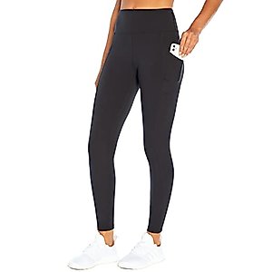 Marika Women's Standard Cameron High Rise Tummy Control Legging, Black, Medium