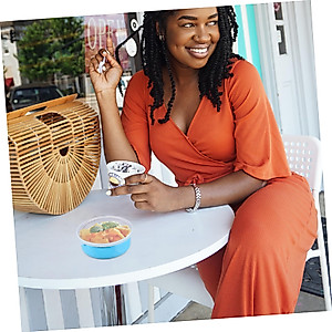 MUSISALY 5 Pcs Crisper Snack Containers Stainless Steel Food Containers Metal Food Containers with Lids Stainless Steel Containers with Lids Stainless Steel Bowls Food Preservation Bowls