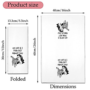 Hafhue My Cats and I Talk About You Kitchen Towel, Funny Kitchen Towel Gifts for Women Sisters Friends Mom Aunts, Housewarming Gift for Women Hostess, New Home Gift for Women, Hostess Gifts