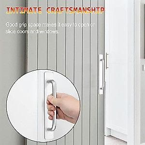 Self-Stick Instant Cabinet Drawer Handles Door Adhesive Handles,2pcs Aluminum Kitchen Cabinet Drawer Pull Handle with Adhesive Sticker,Perfect for Any Furniture Handle DIY (Silver, Small (5.83"))