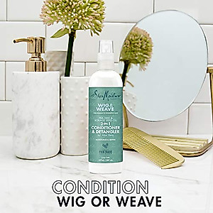 SheaMoisture 2in1 Conditioner and Detangler Leave-In Conditioner for Wig Tea Tree and Borage Seed Oil Paraben Free Conditioner 8 oz