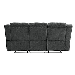 Lexicon Taylor Manual Double Reclining Sofa, Charcoal