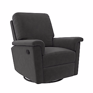 Baby Relax Terrin 3-in-1 Gliding Swivel Recliner Chair, Charcoal
