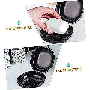 Cabilock 15 pcs Color Outdoor Hiking Keeper Containers Gym Random Portable Soap Under Rack Saver Tray Home Sealed for Lid Savers Camping Dish Foaming Storage Ornament Bathroom Cover Travel