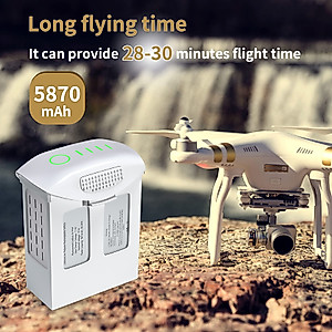 Viestbel Phantom 4 Battery 15.2V 5870mAh, Intelligent Flight Replacement Battery for DJI Phantom 4 Series Drones| DJI Phantom 4, Phantom 4 Pro, Phantom 4 Pro V2.0, Phantom 4 Advanced