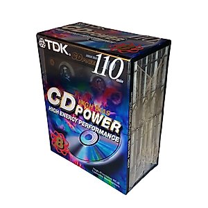 TDK CD Power 110 High Bias High Energy Performance Blank Audio Cassette Tapes - 8 Pack