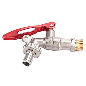 Metal Draft Faucet,Brass Draft Beer Tap Faucet Lock for Kegerators Brass 1/2" Thread Water Tap Lockable Faucet Home Outdoor Garden Tool Garden Outdoor Brass Faucet