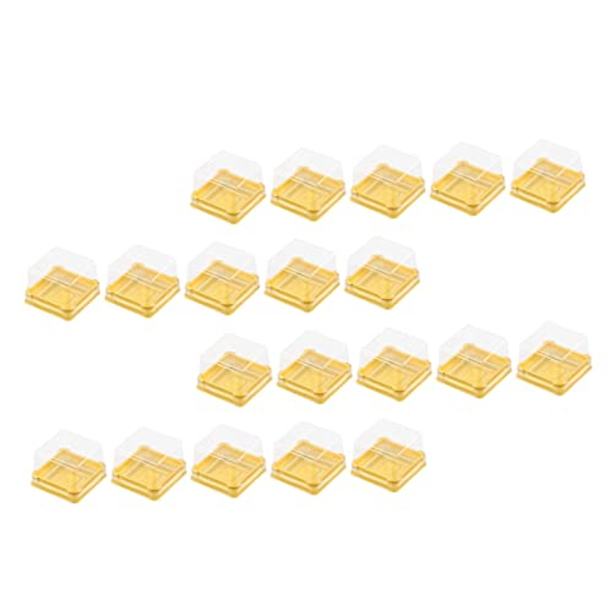 UPKOCH 150 Pcs Egg Yolk Crisp Packaging Box Dessert Containers Mini Cake Box Plastic Container with Lid Dome Cake Box Muffin Packaging Boxes Cake Boxes Dessert Plastic Trays Moon Cake Box