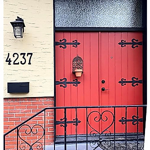 NACH House Numbers for Outside, 8 inch Black Address Numbers for House - Number 9 - Rustic Numbers for Outside with Mounting Hardware