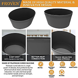 FROVEN 6 Quart Silicone Crockpot Liners. Thickened, Weighted and Sturdy Reusable Slow Cooker Liners Oval Compatible with most 6 QT Crock Pot Liners Slow Cooker Accessories. Leakproof, Dishwasher Safe