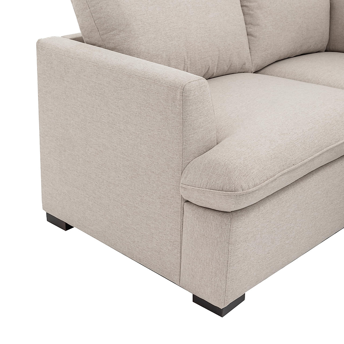 Wovenbyrd Cromwell 5 Piece Modular Sofa, Light Brown Fabric